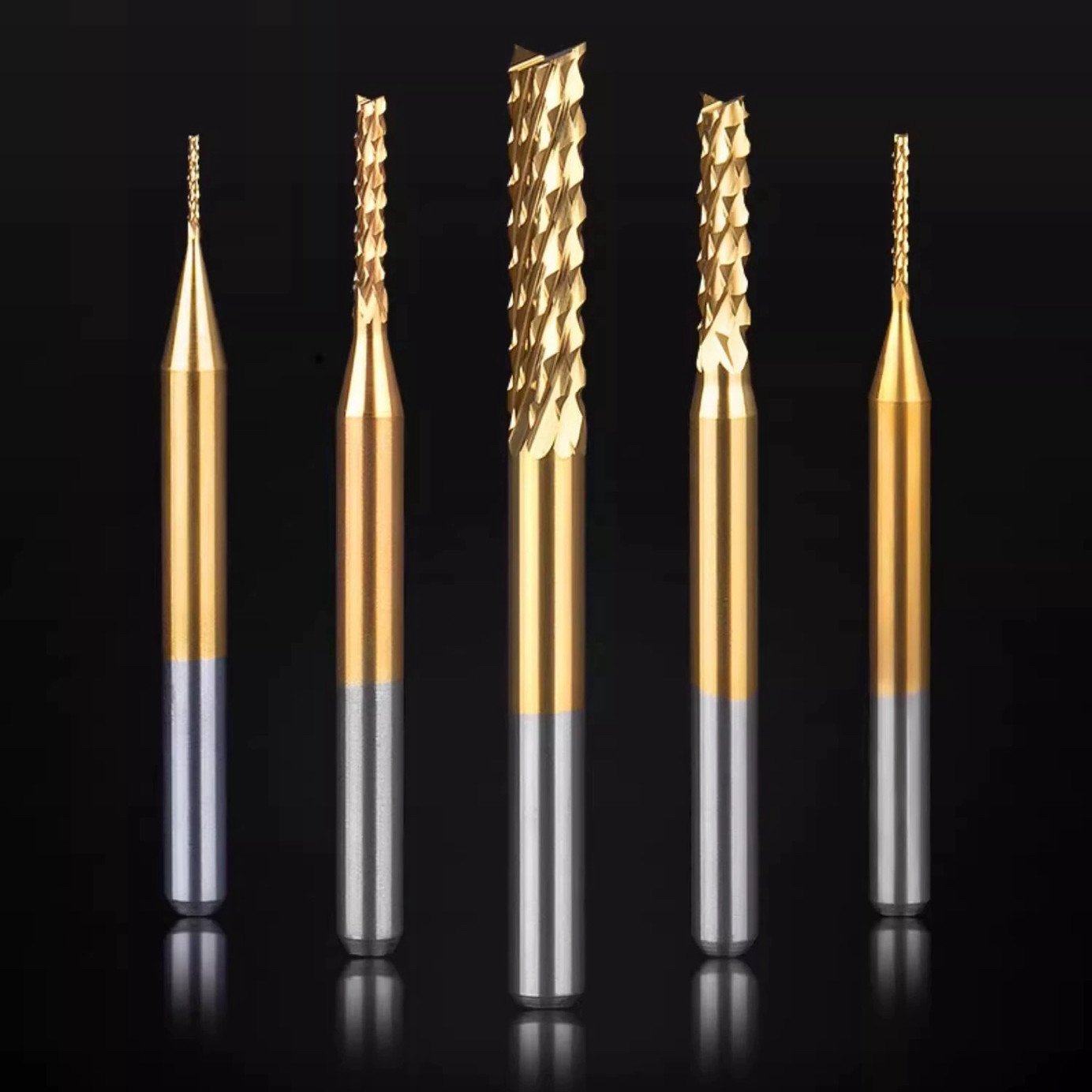 TiN Coated PCB Corn Milling Cutter Tungsten Steel Alloy Carbide Corn ...